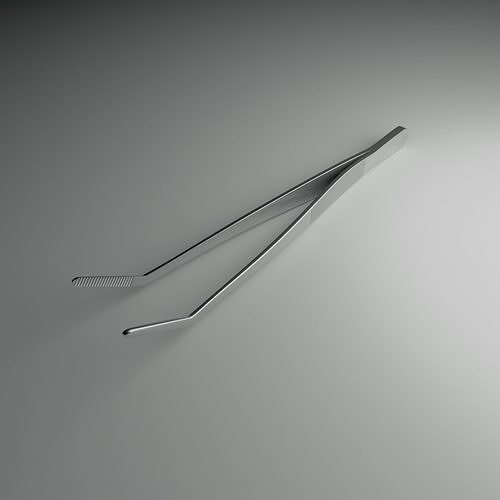 Curved Forceps free 3D model | CGTrader