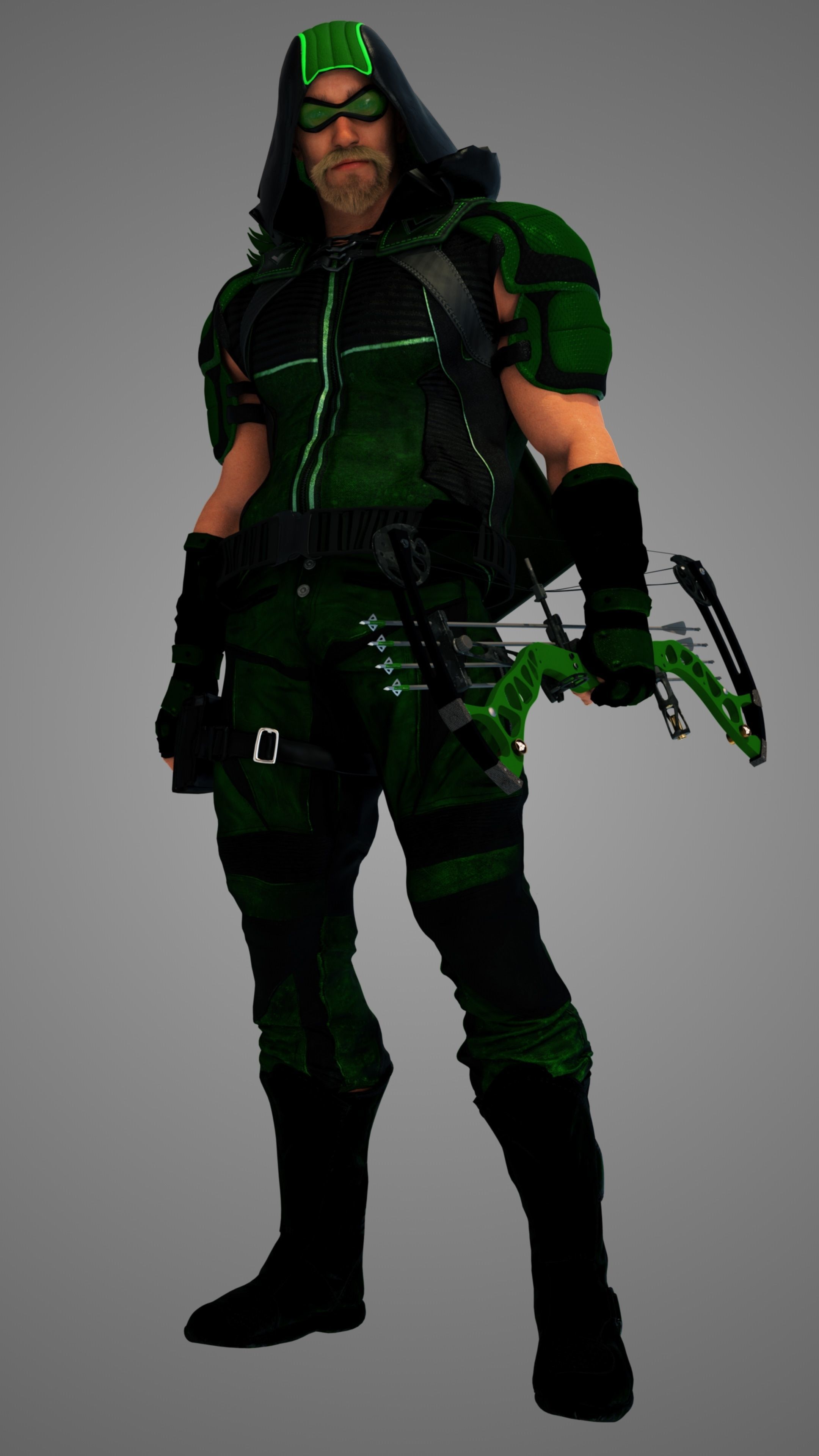 Contemporary Modern Robin Hood 3D model animated rigged | CGTrader