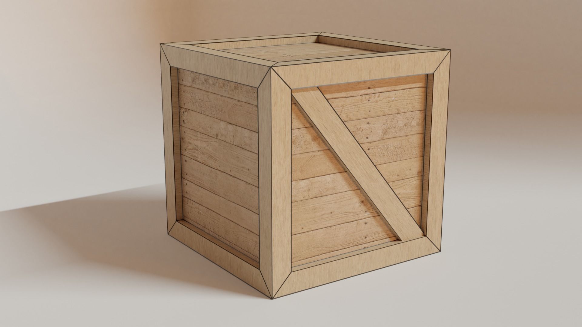 Simple Low Poly Crate free VR / AR / low-poly 3D model | CGTrader