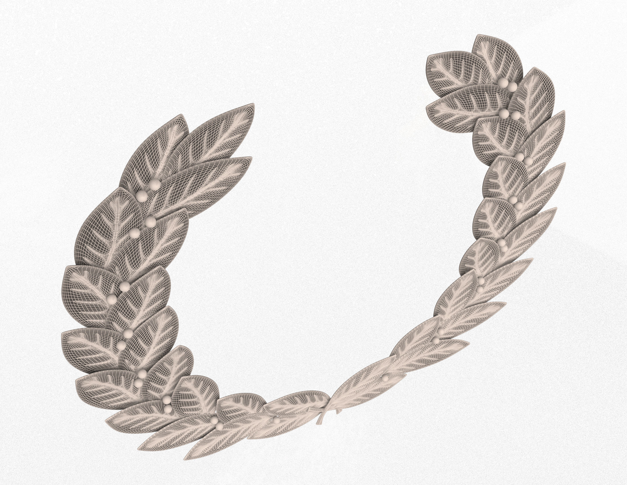 3D model Gold Laurel Wreath VR / AR / low-poly | CGTrader