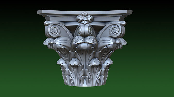 Small capitals 3D model 3D printable | CGTrader