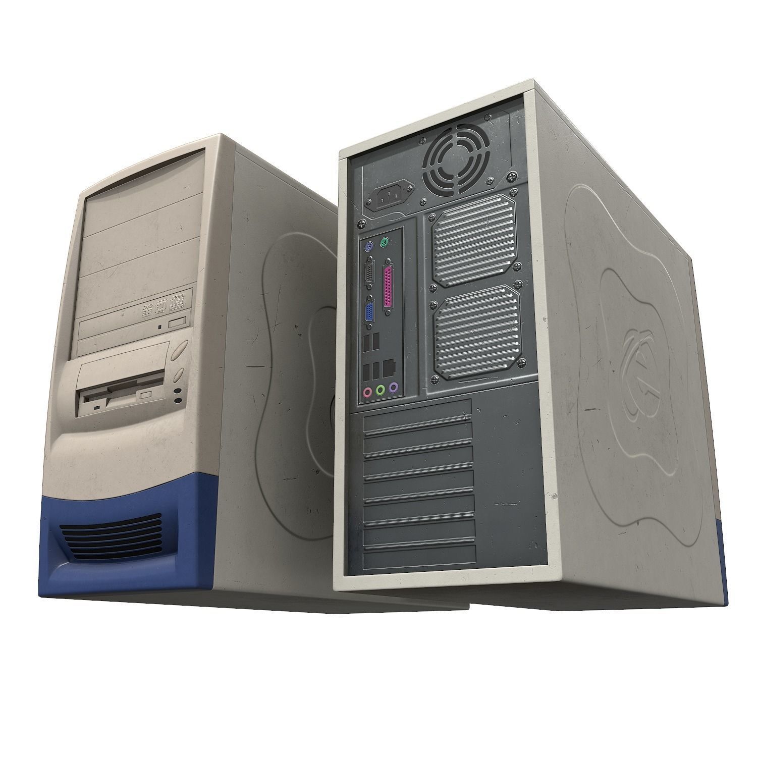 3D model Old PC Case VR / AR / low-poly | CGTrader