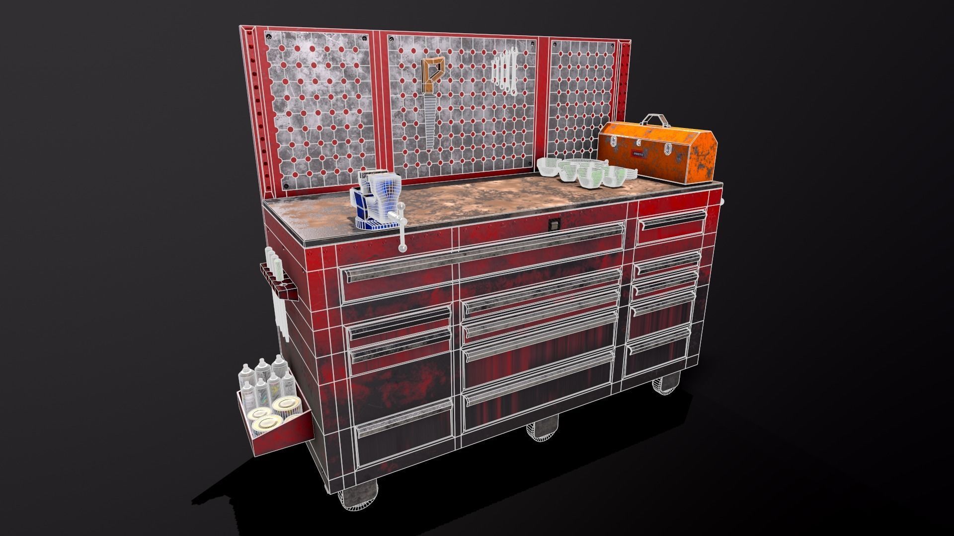 3D model Old Workbench - Game Ready VR / AR / low-poly | CGTrader