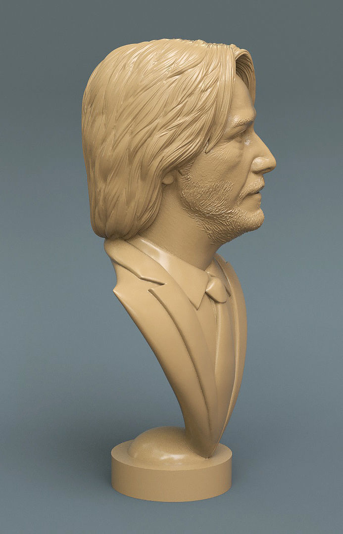 Keanu Reeves 3D model 3D printable | CGTrader