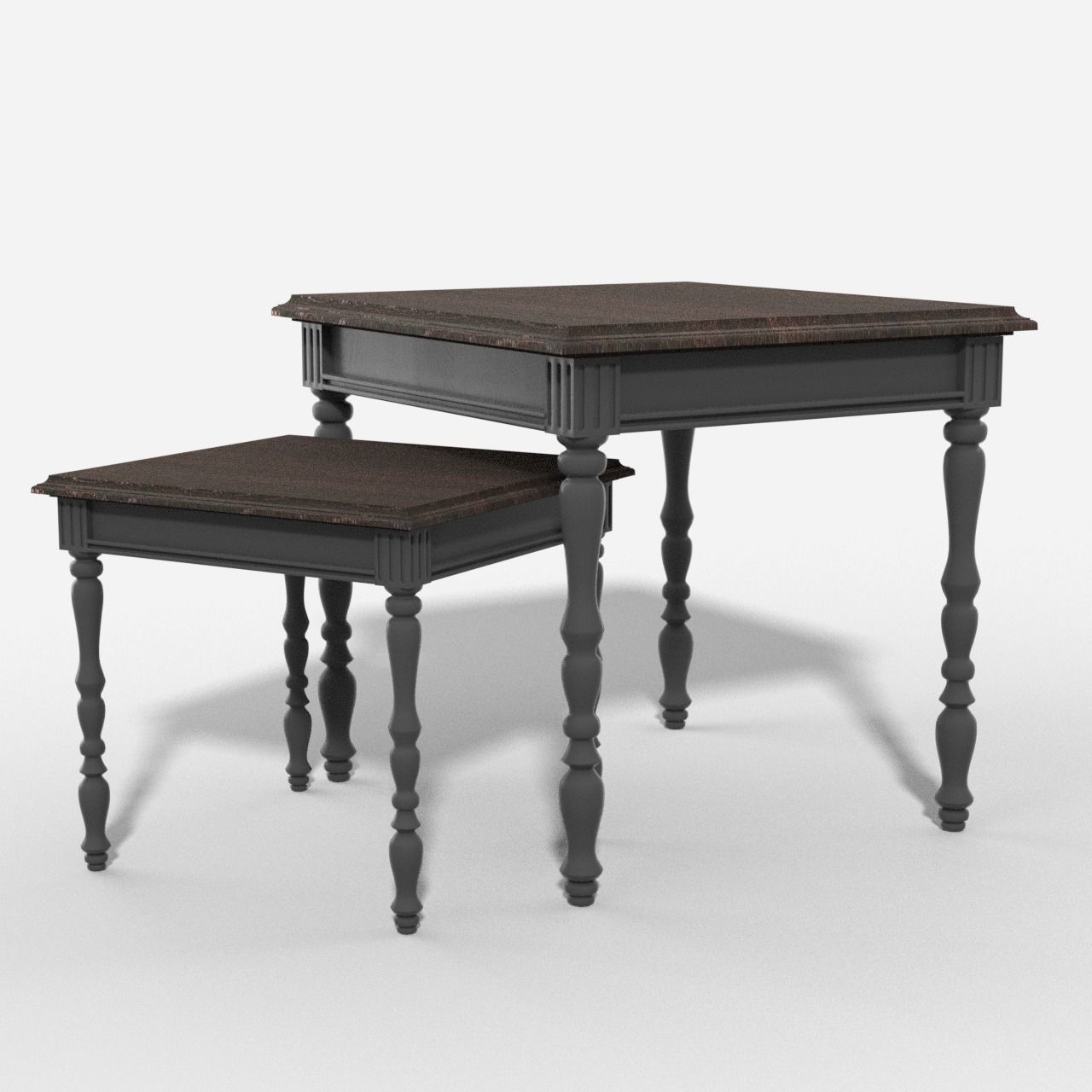 Antique small Wood Table 3D model | CGTrader