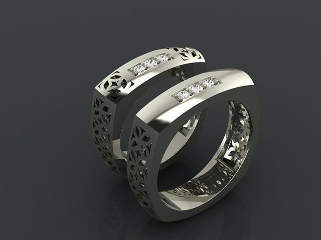 ring set 09 collection1 3D model 3D printable | CGTrader