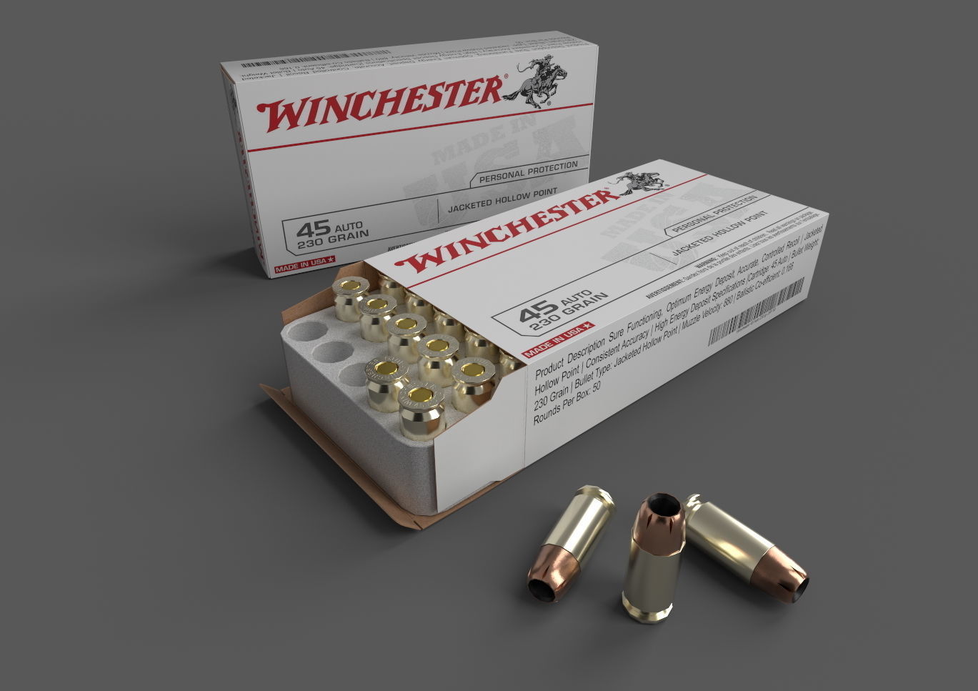 3D model Ammunition Box 45 ACP VR / AR / low-poly | CGTrader