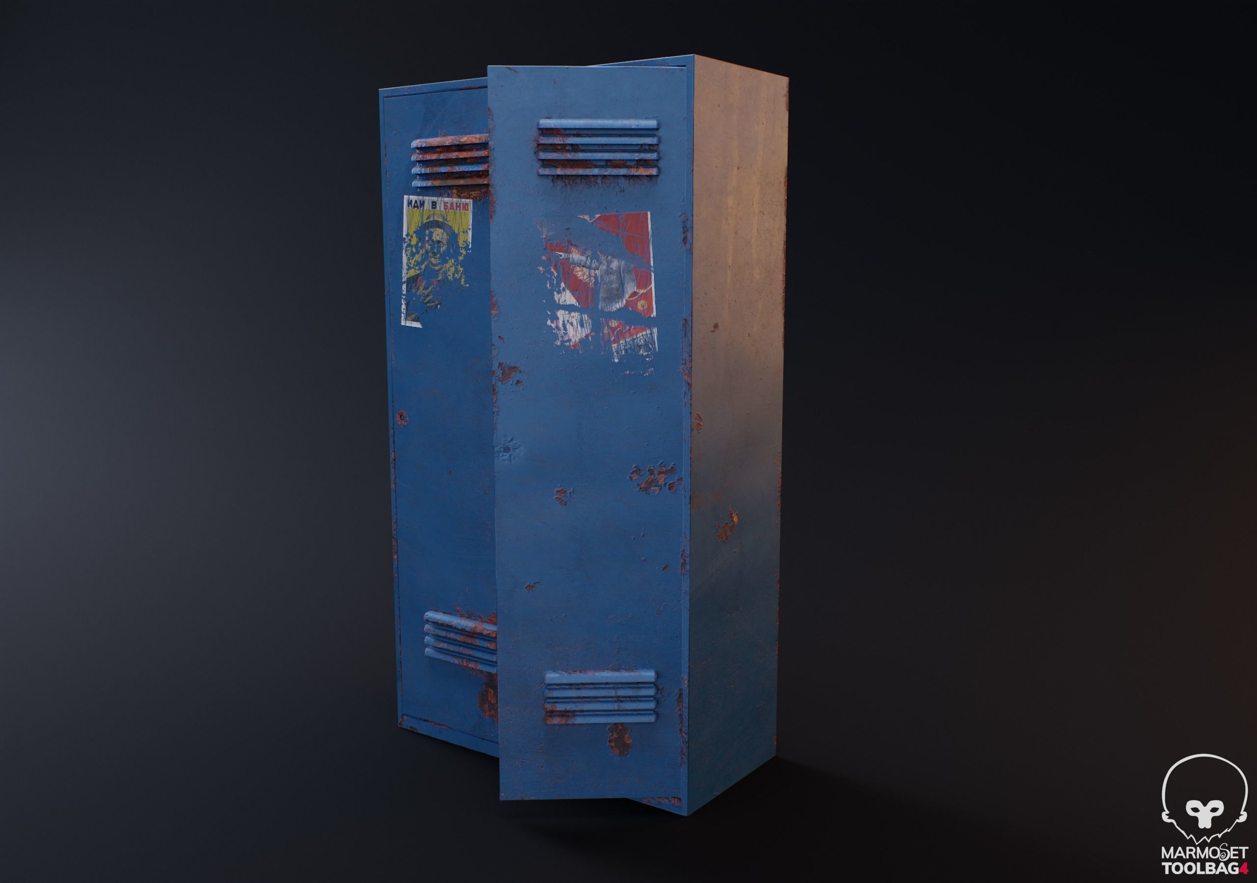 3D model Old Rusted Locker VR / AR / low-poly | CGTrader