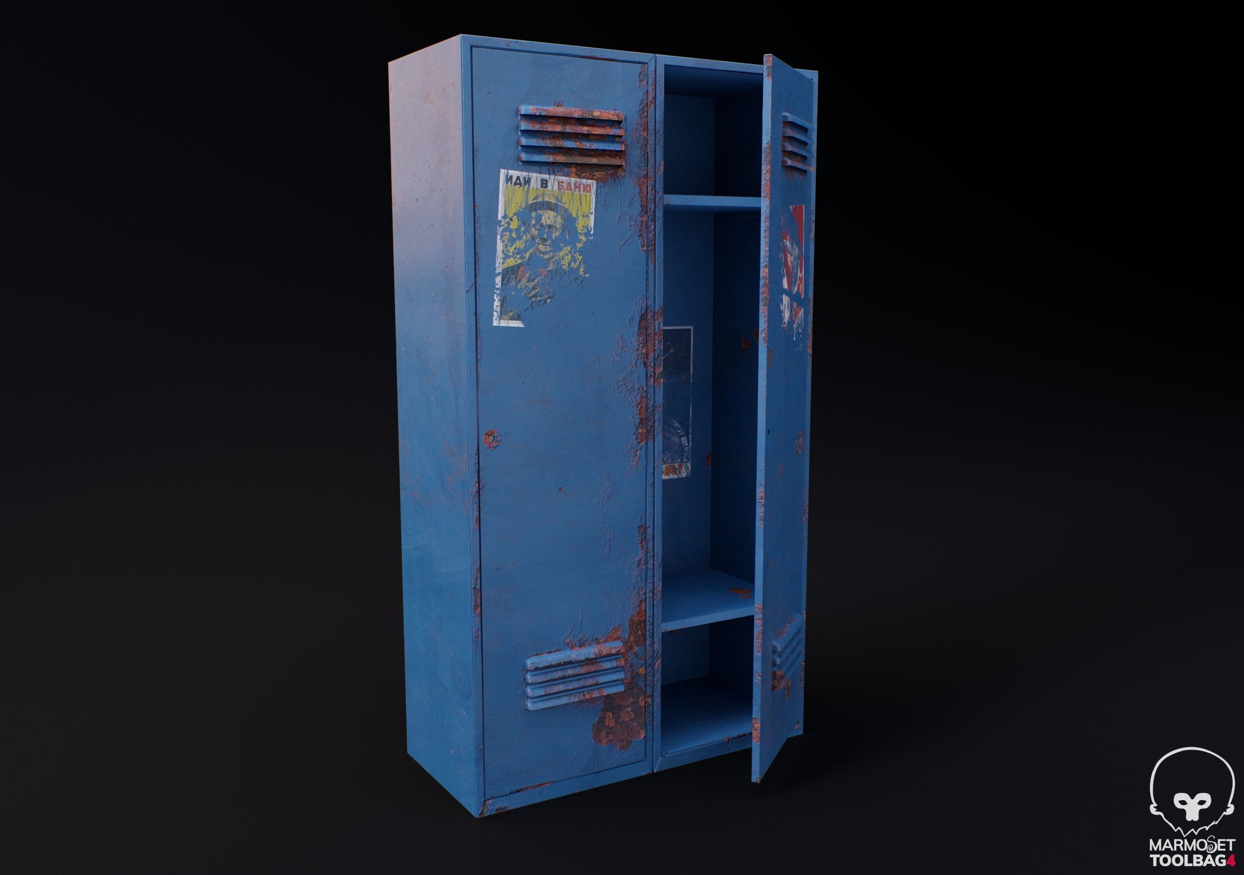 3D model Old Rusted Locker VR / AR / low-poly | CGTrader