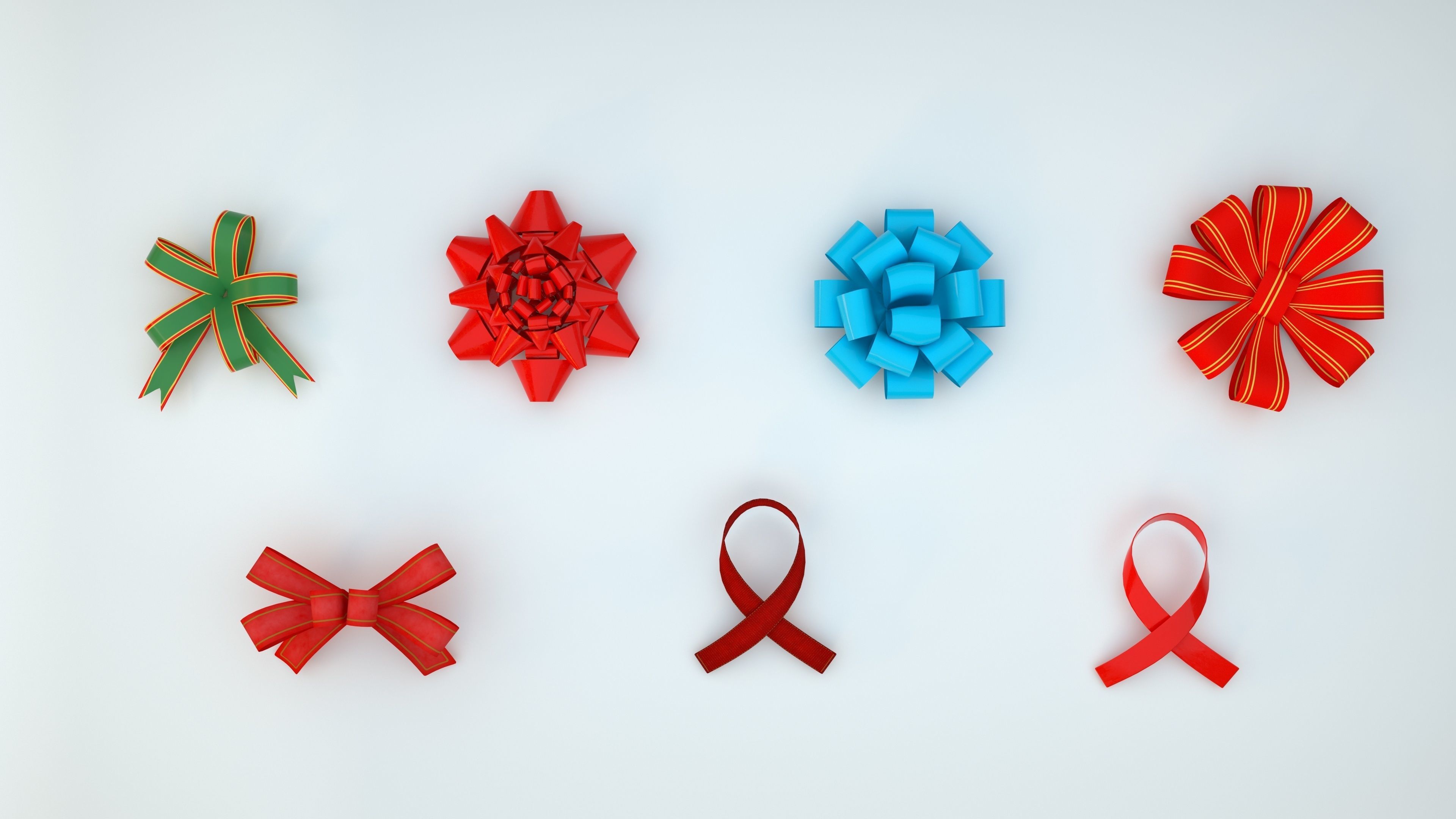 3D model Ribbons set VR / AR / low-poly | CGTrader