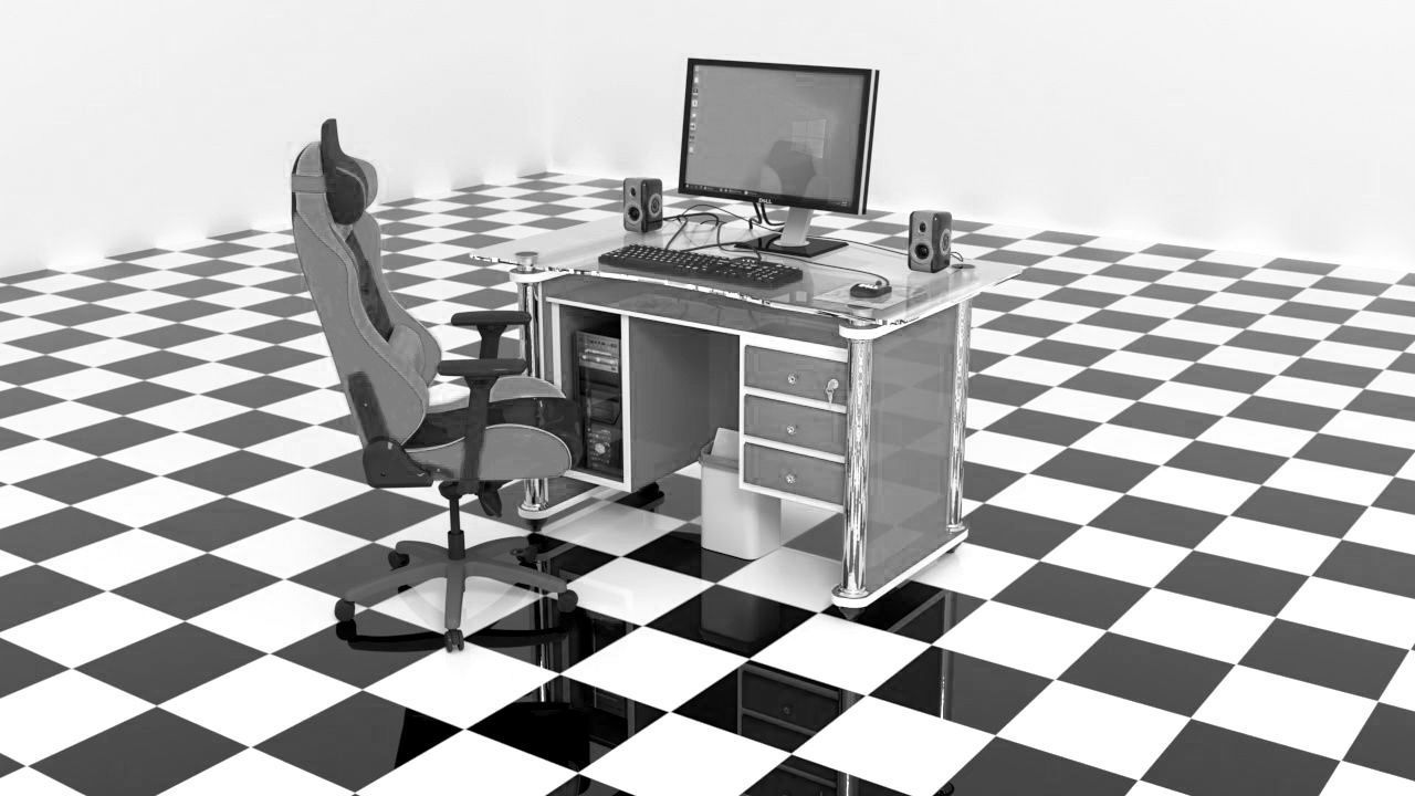 computer setup 3D model animated | CGTrader