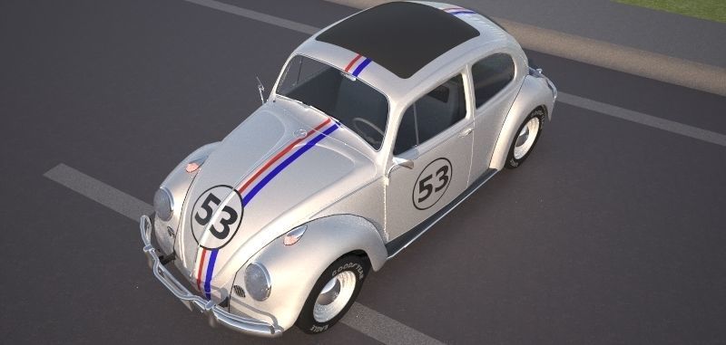 Volkswagen beetle herbie 1963 3D model | CGTrader