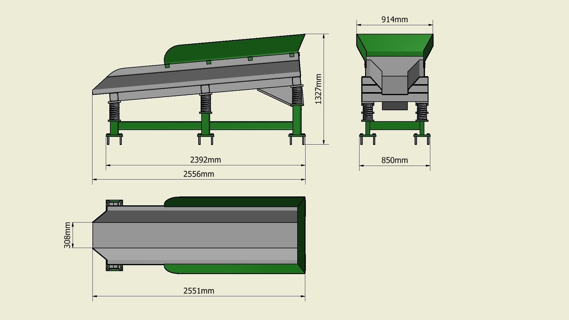 Vibrating feeder 3D model | CGTrader