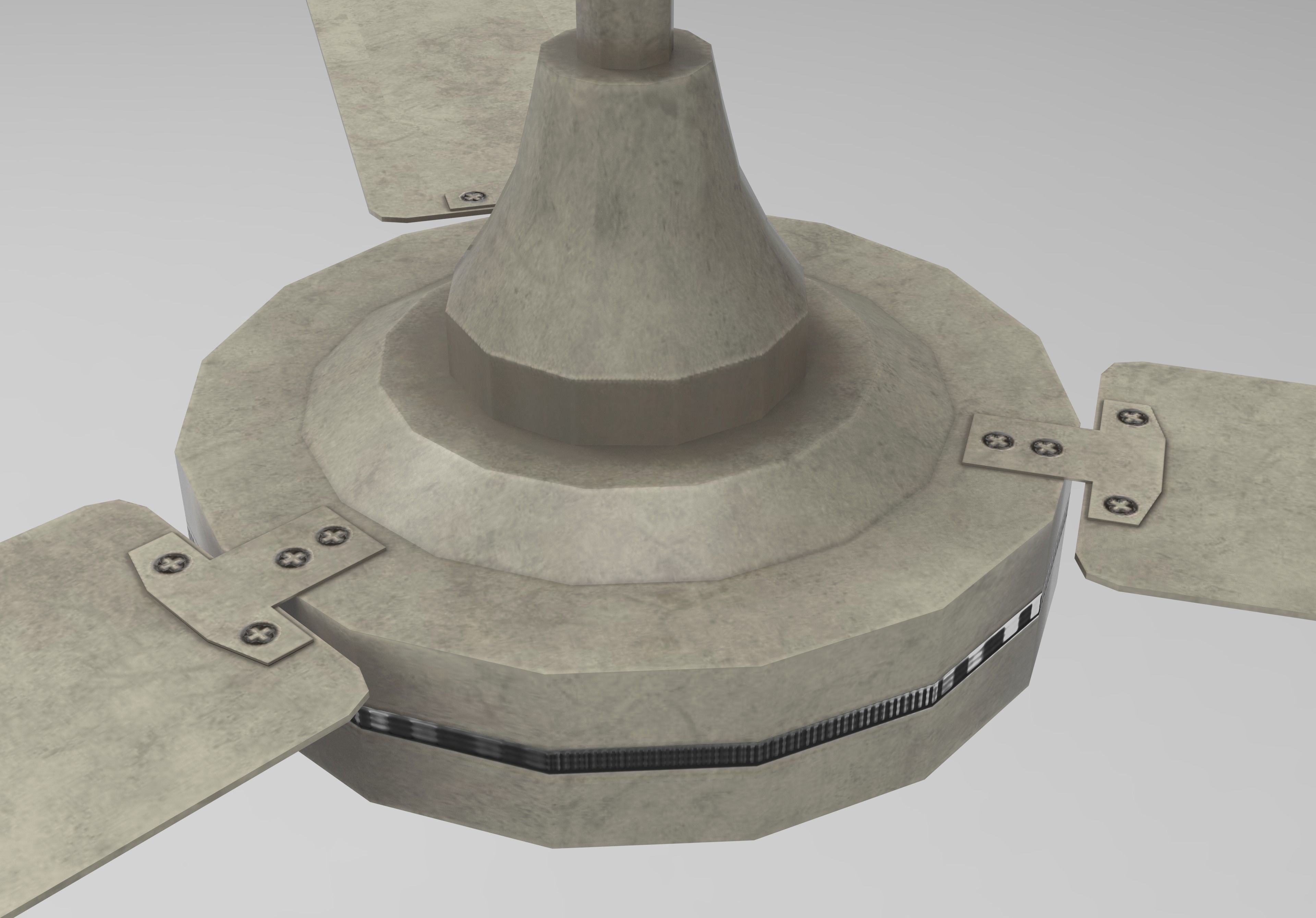 3D model Ceiling Fan Gaming Animated VR / AR / low-poly rigged animated ...