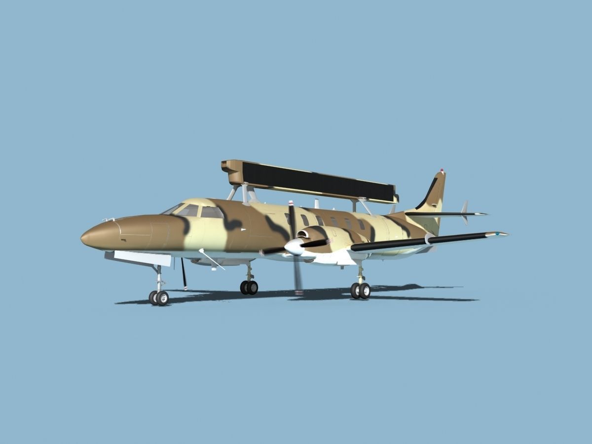 Swearingen RC-26 Condor V05 3D model animated rigged | CGTrader