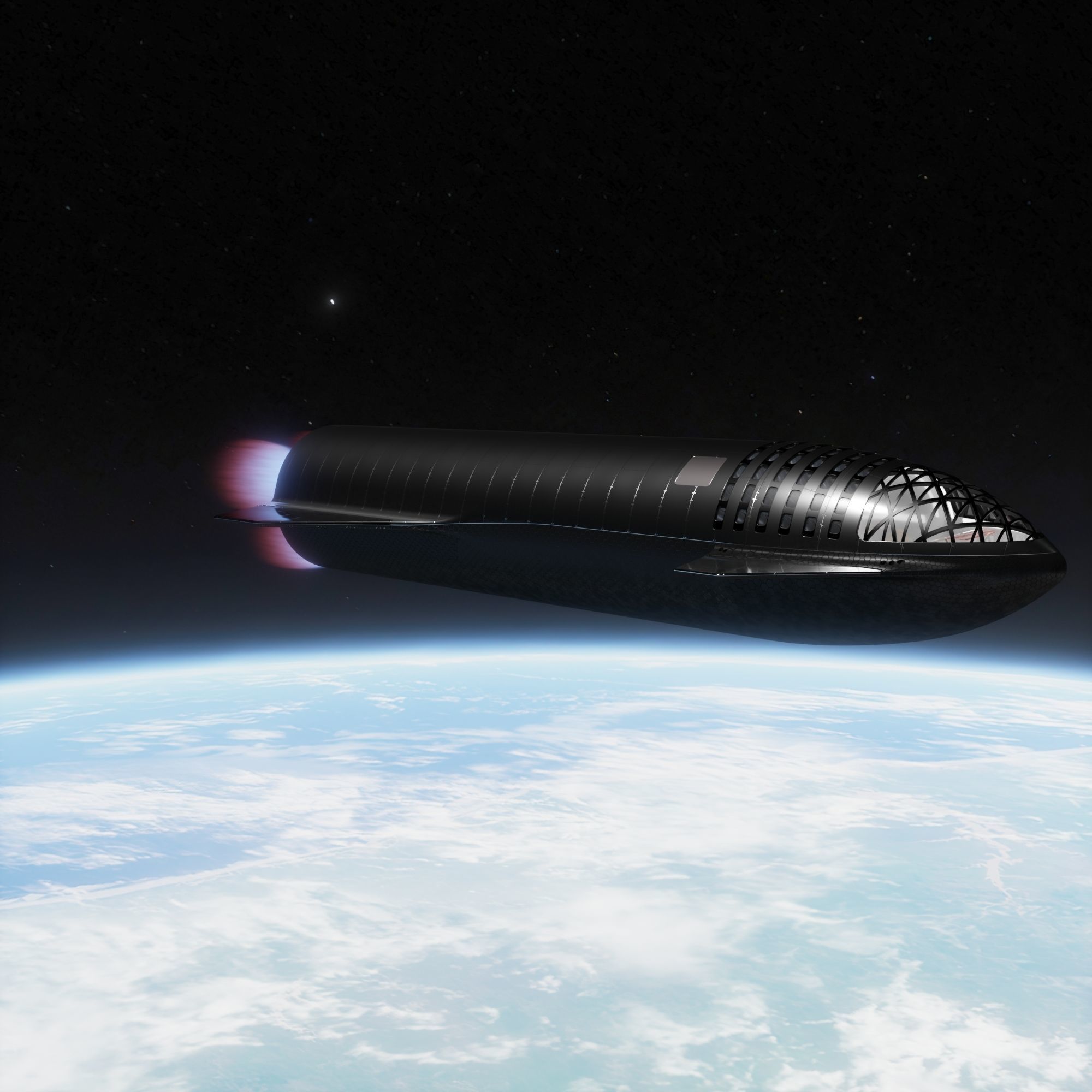 SpaceX Starship Crew Cargo and Tanker version 3D model | CGTrader
