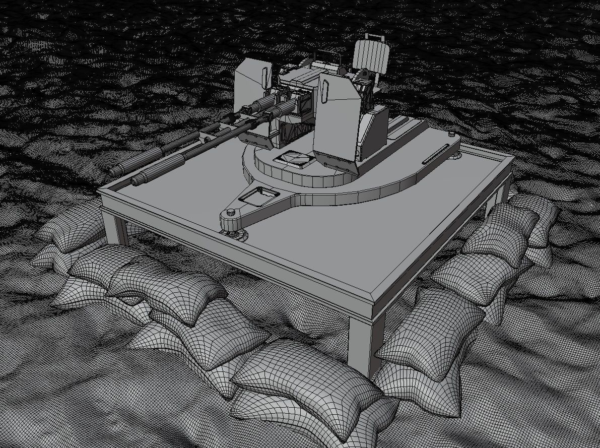 3D model Heavy infiltrated - Anti Tank Machine Gun VR / AR / low-poly ...