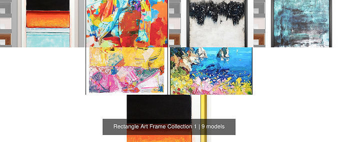 Rectangle Art Frame Collection 1 | CGTrader