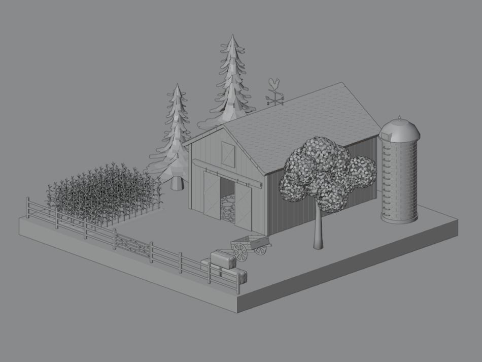 3D model Farm VR / AR / low-poly | CGTrader