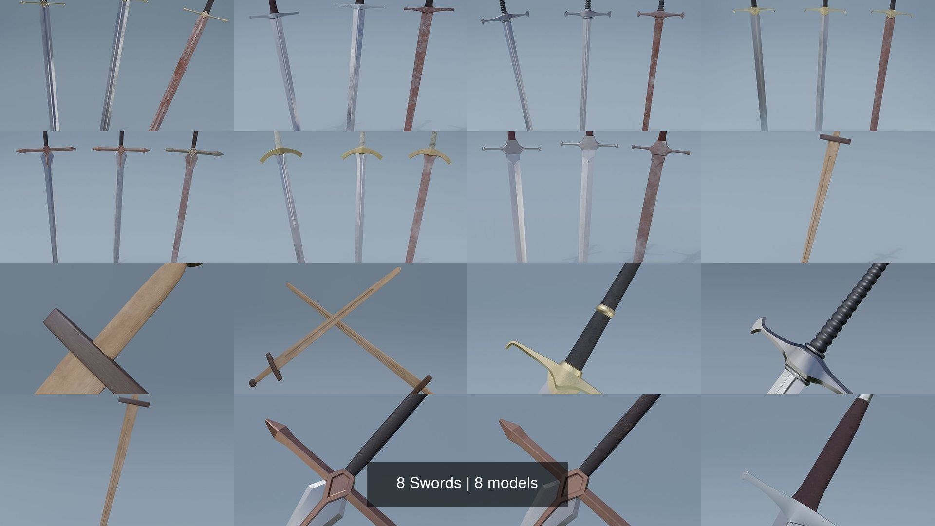 8 Swords 3D Model Collection | CGTrader