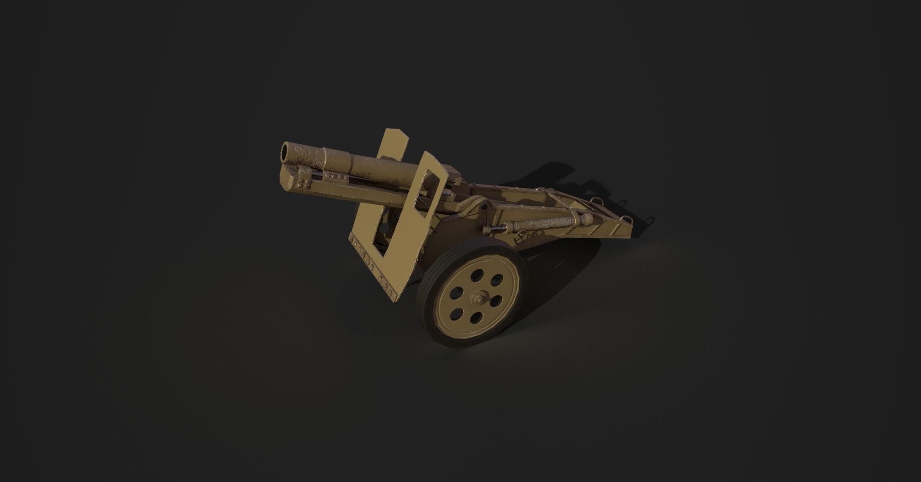 3D model 15cm IG33 Infantry Artillery Gun VR / AR / low-poly | CGTrader