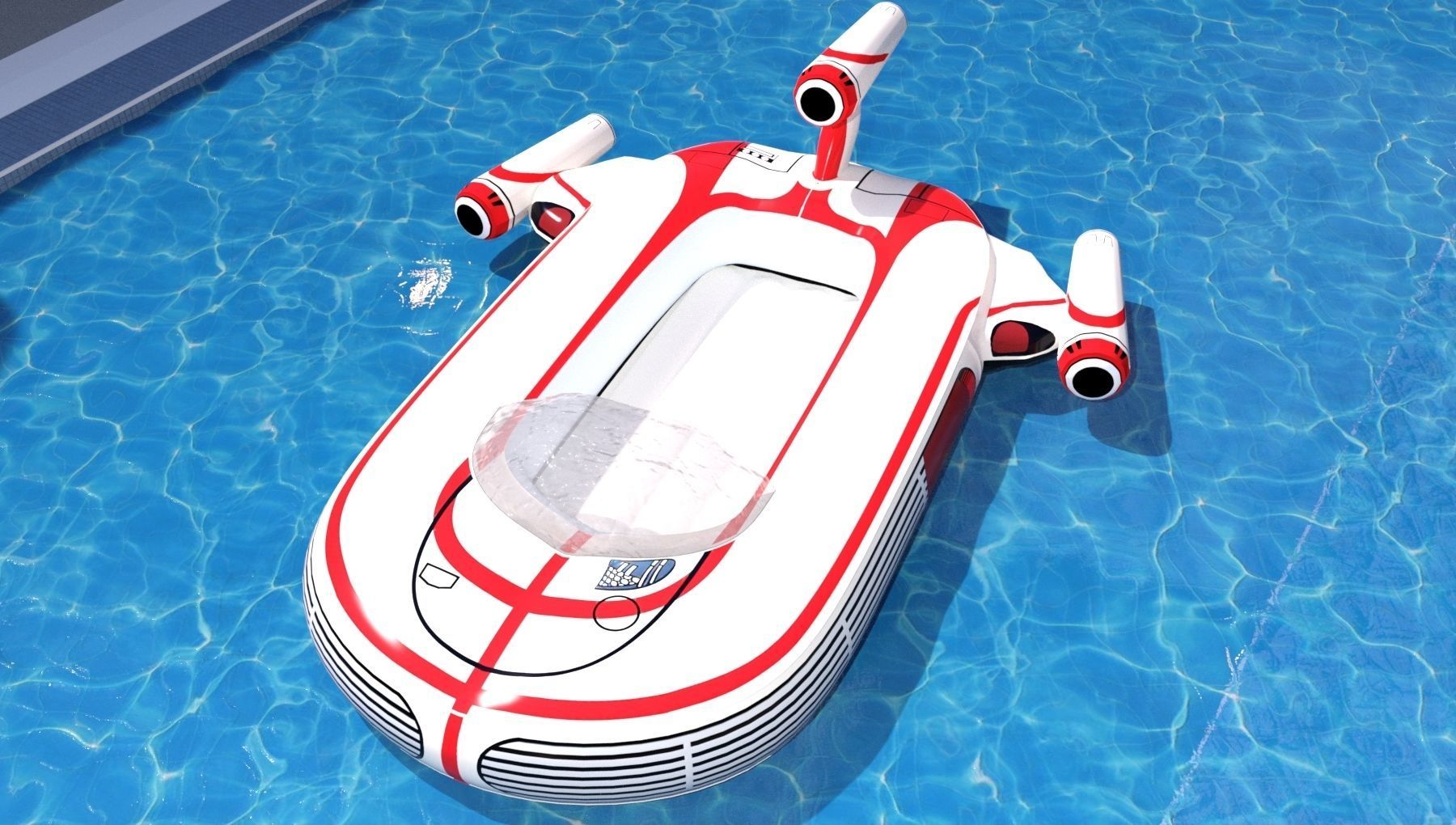 Inflatable Landspeeder 3D model | CGTrader