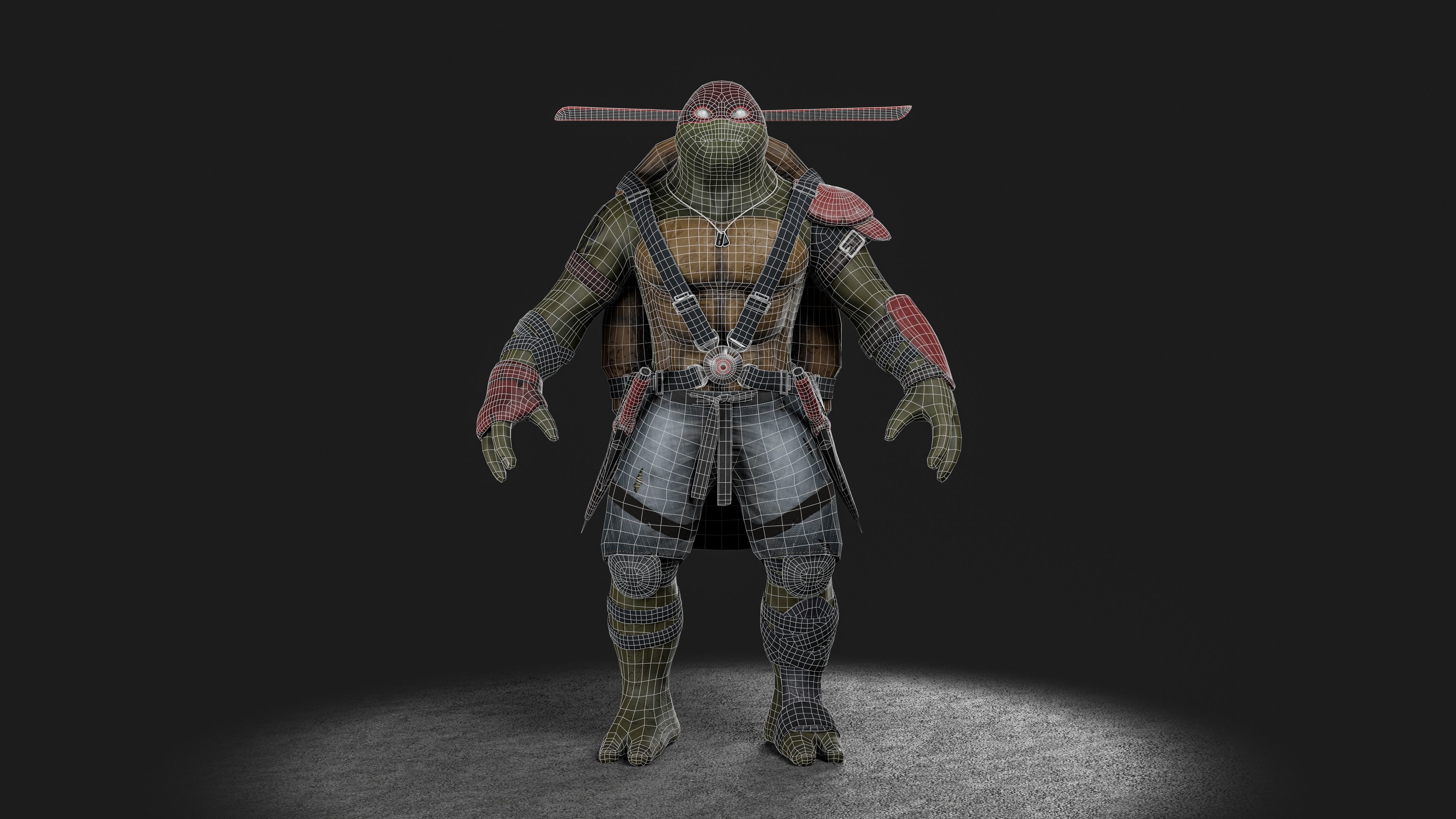 3D model TMNT Raphael rigged VR / AR / low-poly | CGTrader
