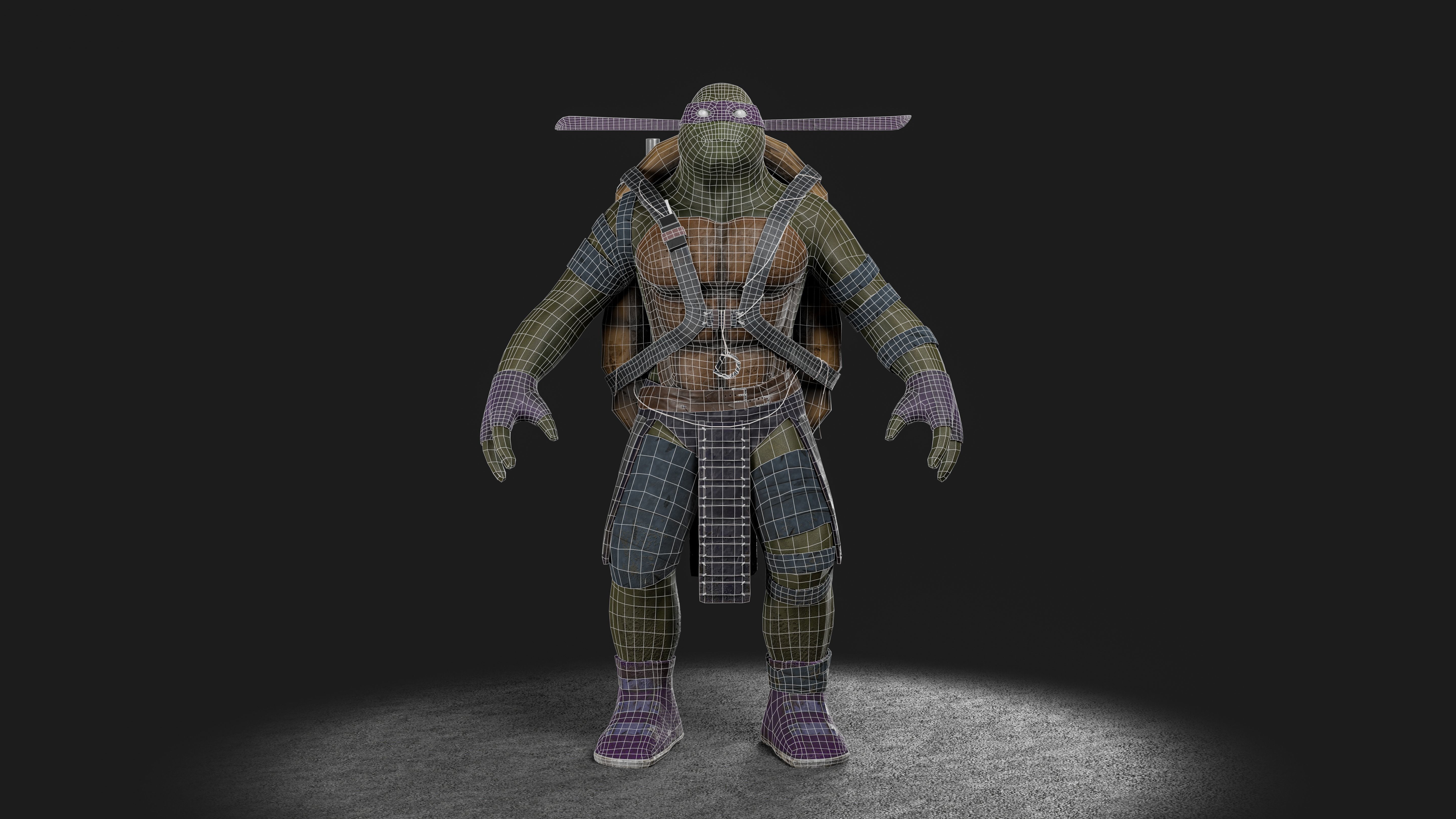 3D model TMNT Donatello rigged VR / AR / low-poly | CGTrader