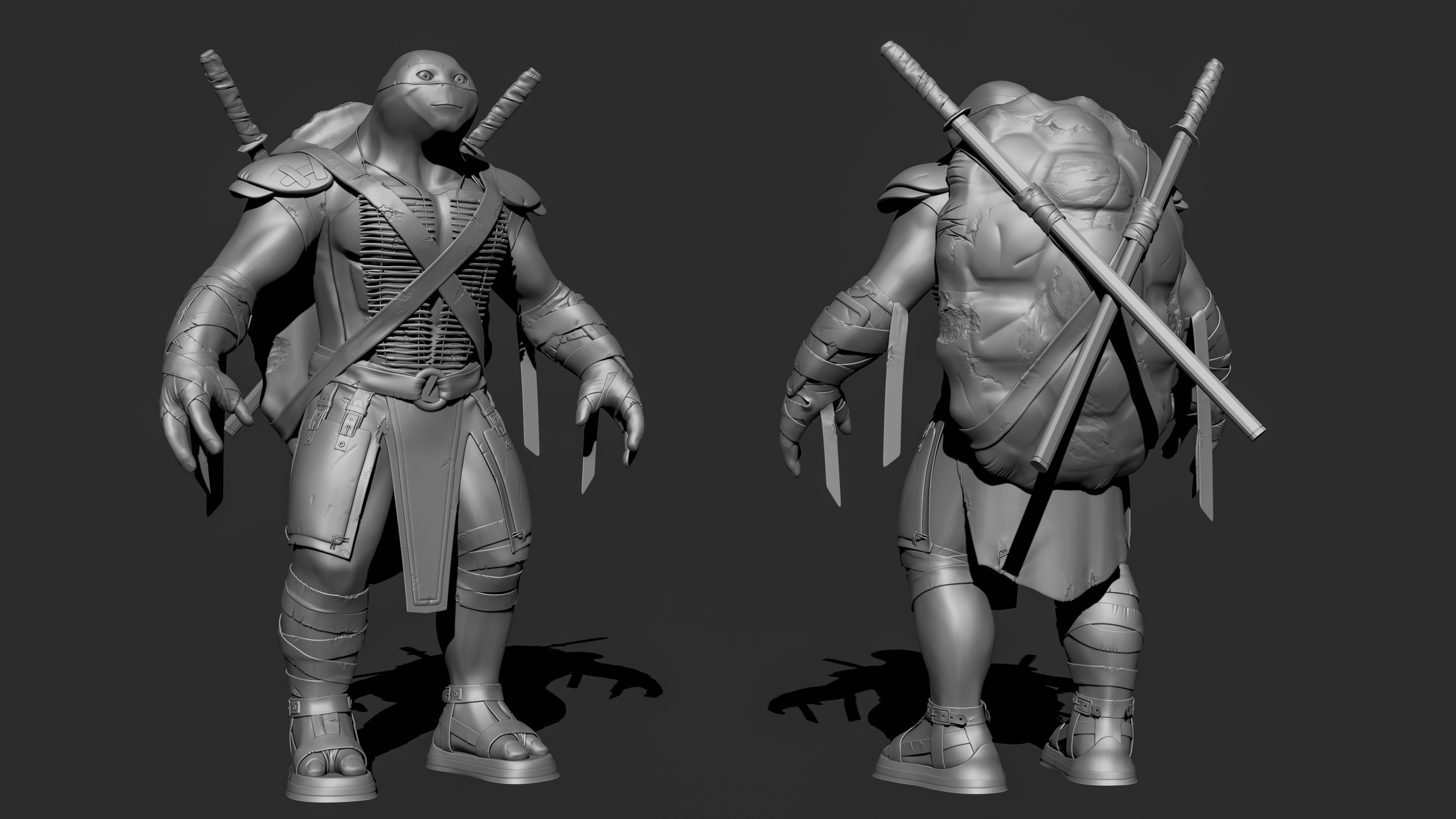 3D model TMNT rigged VR / AR / low-poly | CGTrader