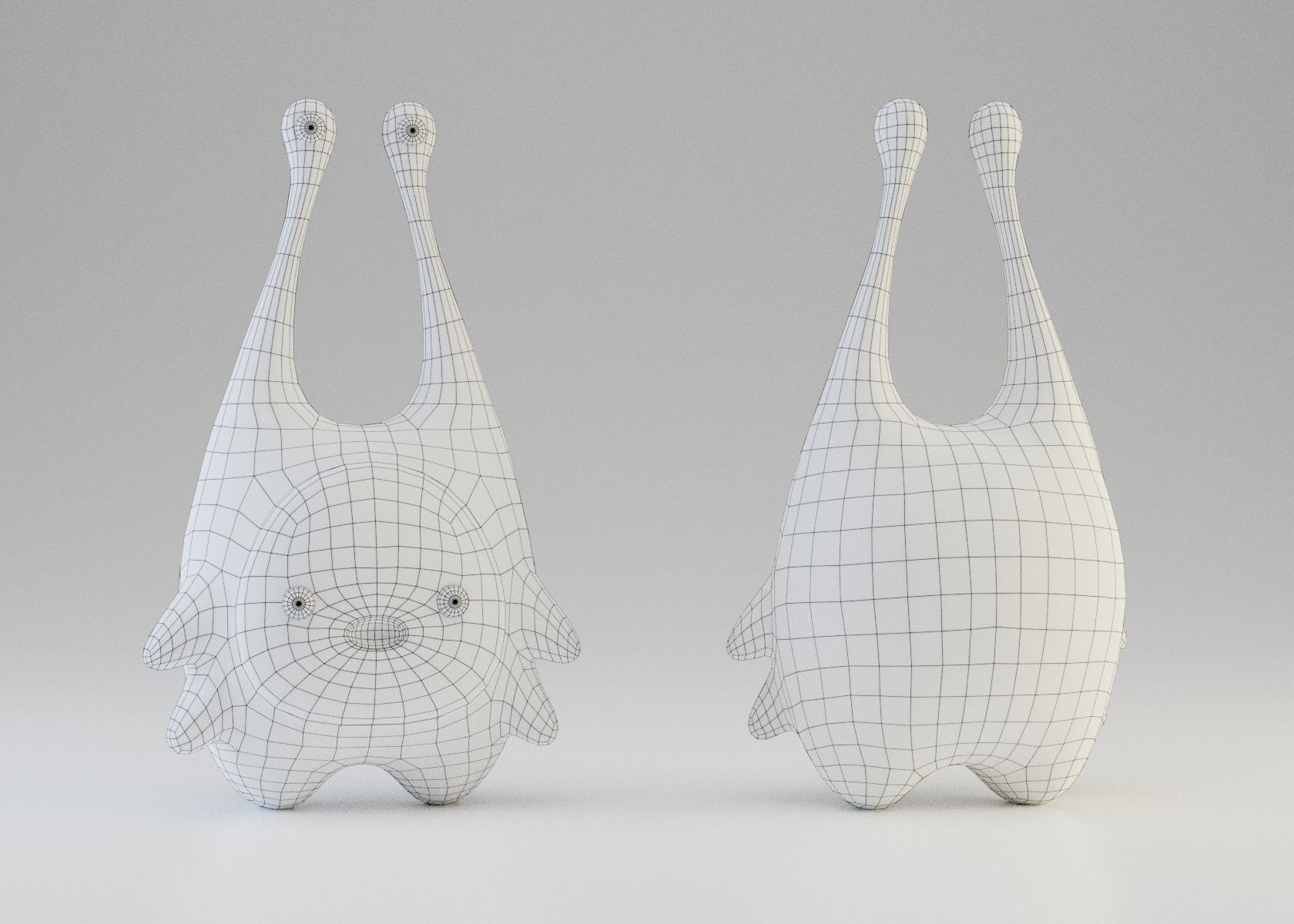 3D model Yellow mini cute creature VR / AR / low-poly | CGTrader