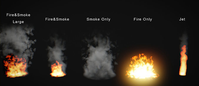 3D model Fire and Smoke Pro VR / AR / low-poly animated | CGTrader