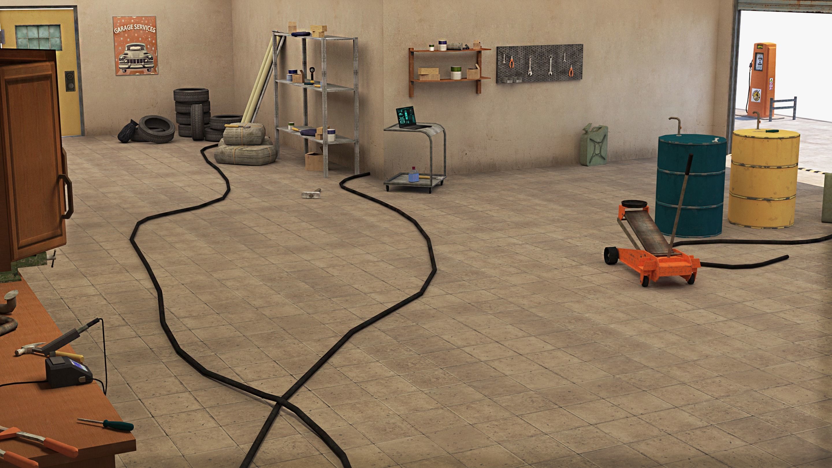 3D model Car Repair Workshop VR / AR / low-poly | CGTrader