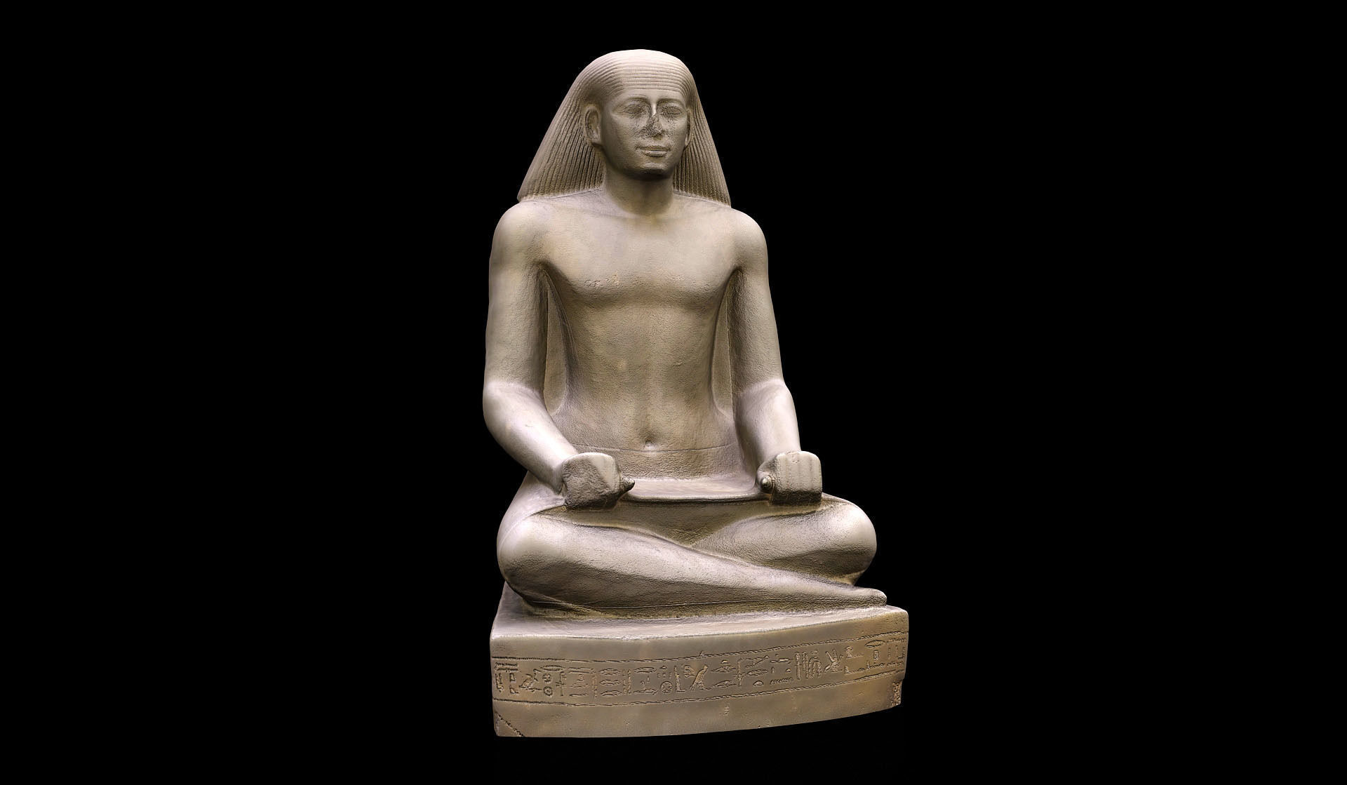 Egyptian Seated Scribe Statue 3D model | CGTrader
