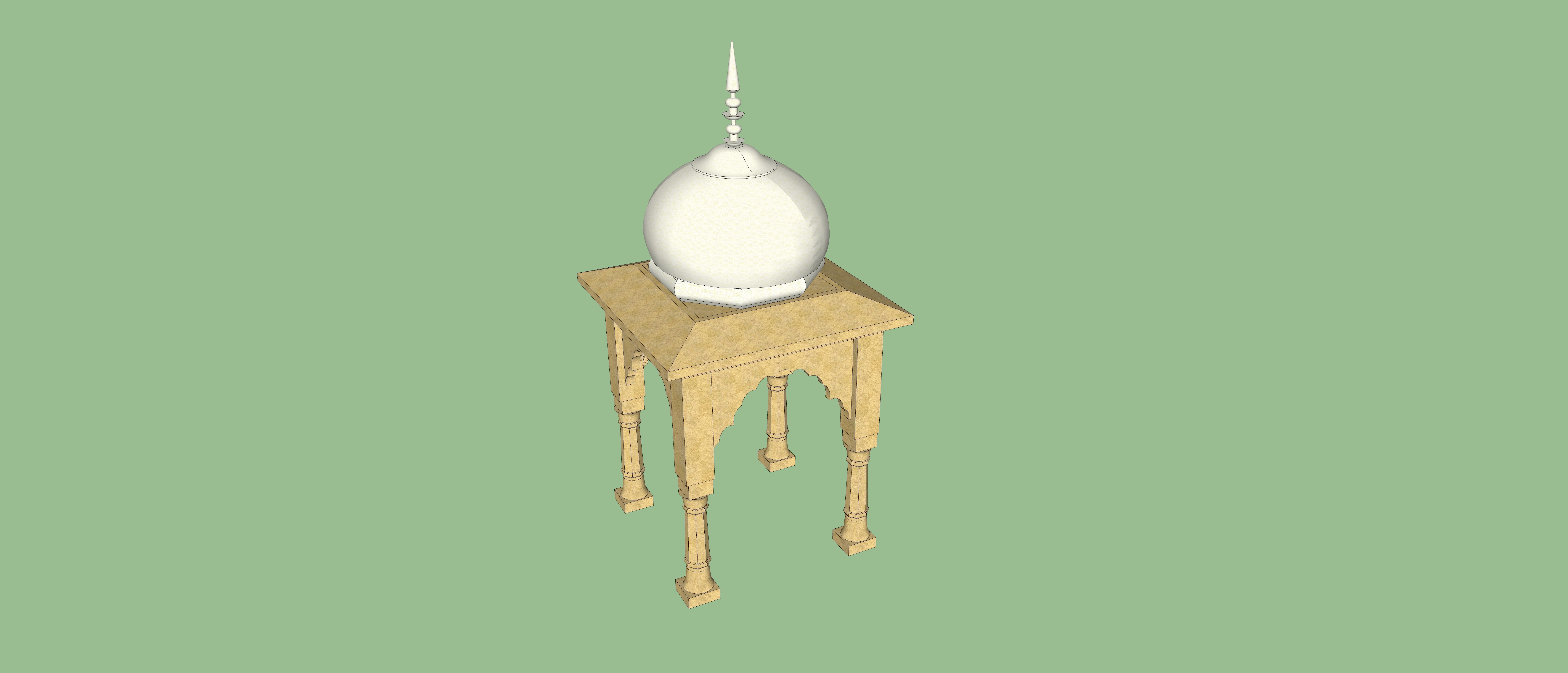 3D model indian jodhpuri stone chatri VR / AR / low-poly | CGTrader