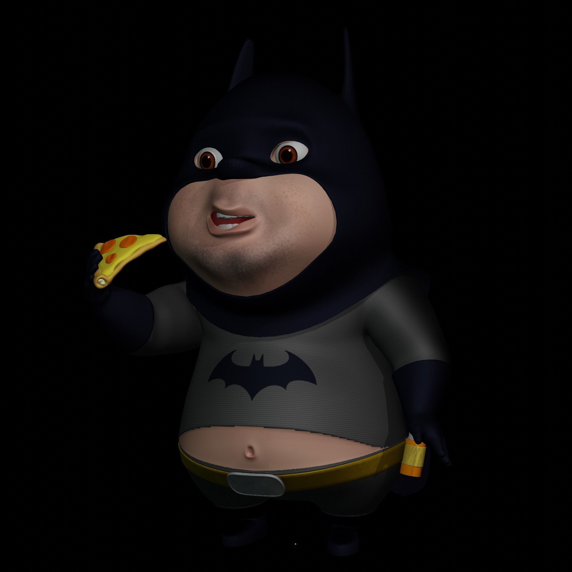 Fat Batman free VR / AR / low-poly 3D model | CGTrader