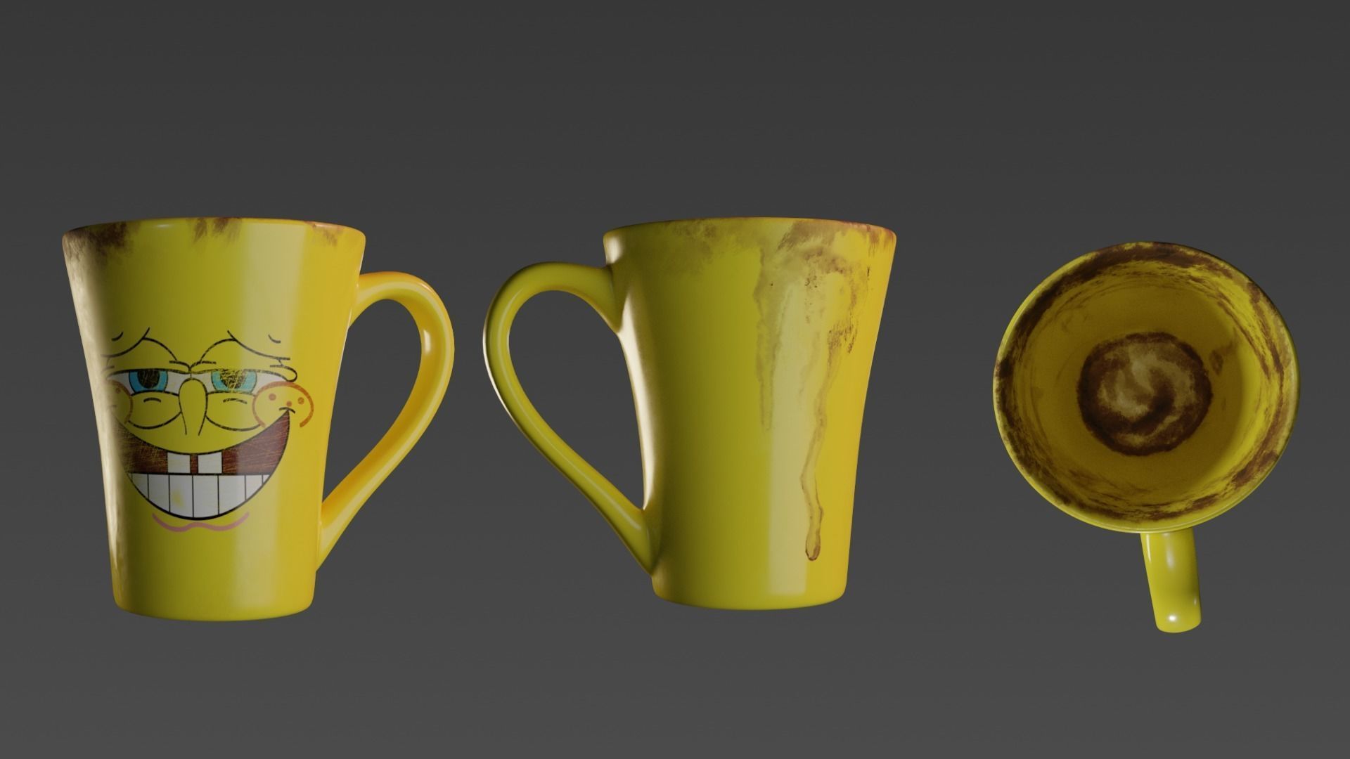 Sponge Bob Cup free 3D model | CGTrader