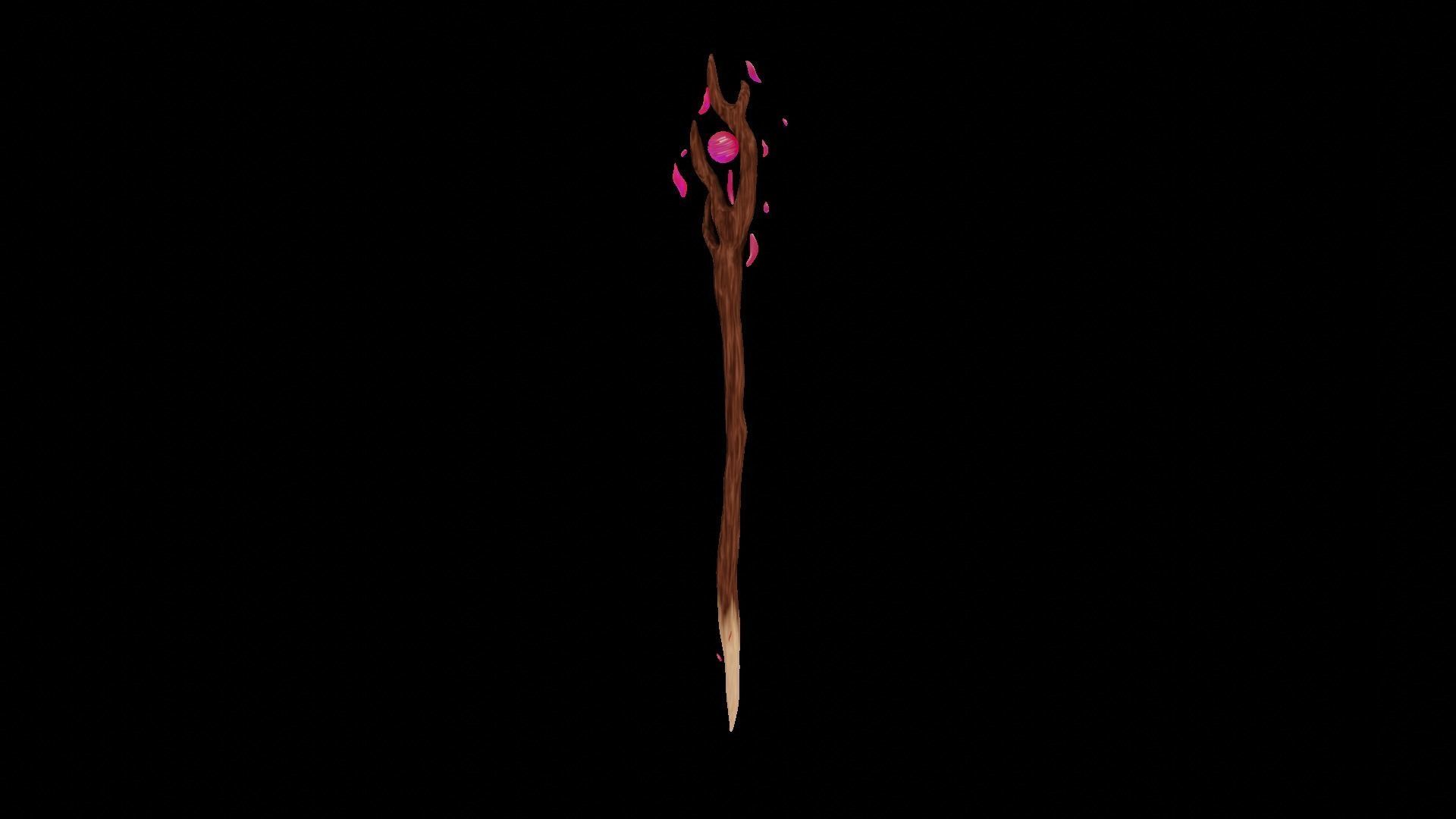 Magic Staff Animated free 3D model animated | CGTrader