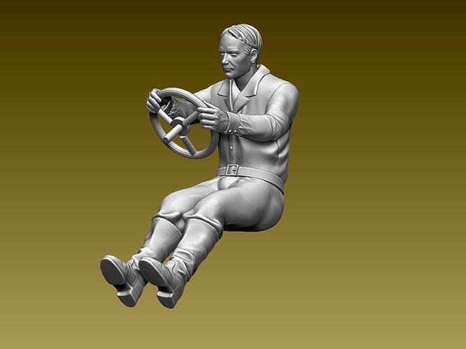 driver man on steering wheel 3D model 3D printable | CGTrader