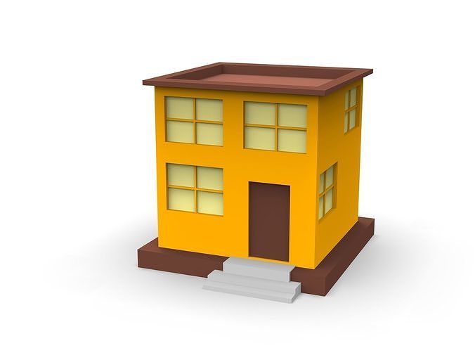 3D model Cartoon building 3 VR / AR / low-poly | CGTrader