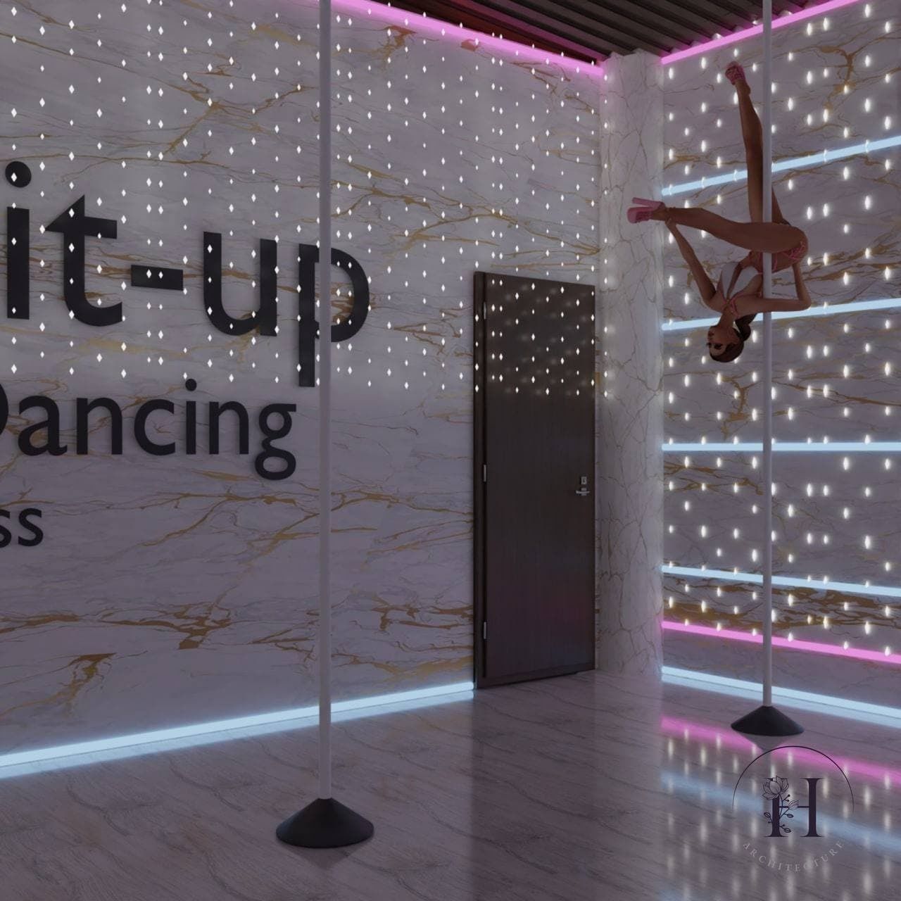 3D model Pole Dancing Blender Scene VR / AR / low-poly | CGTrader