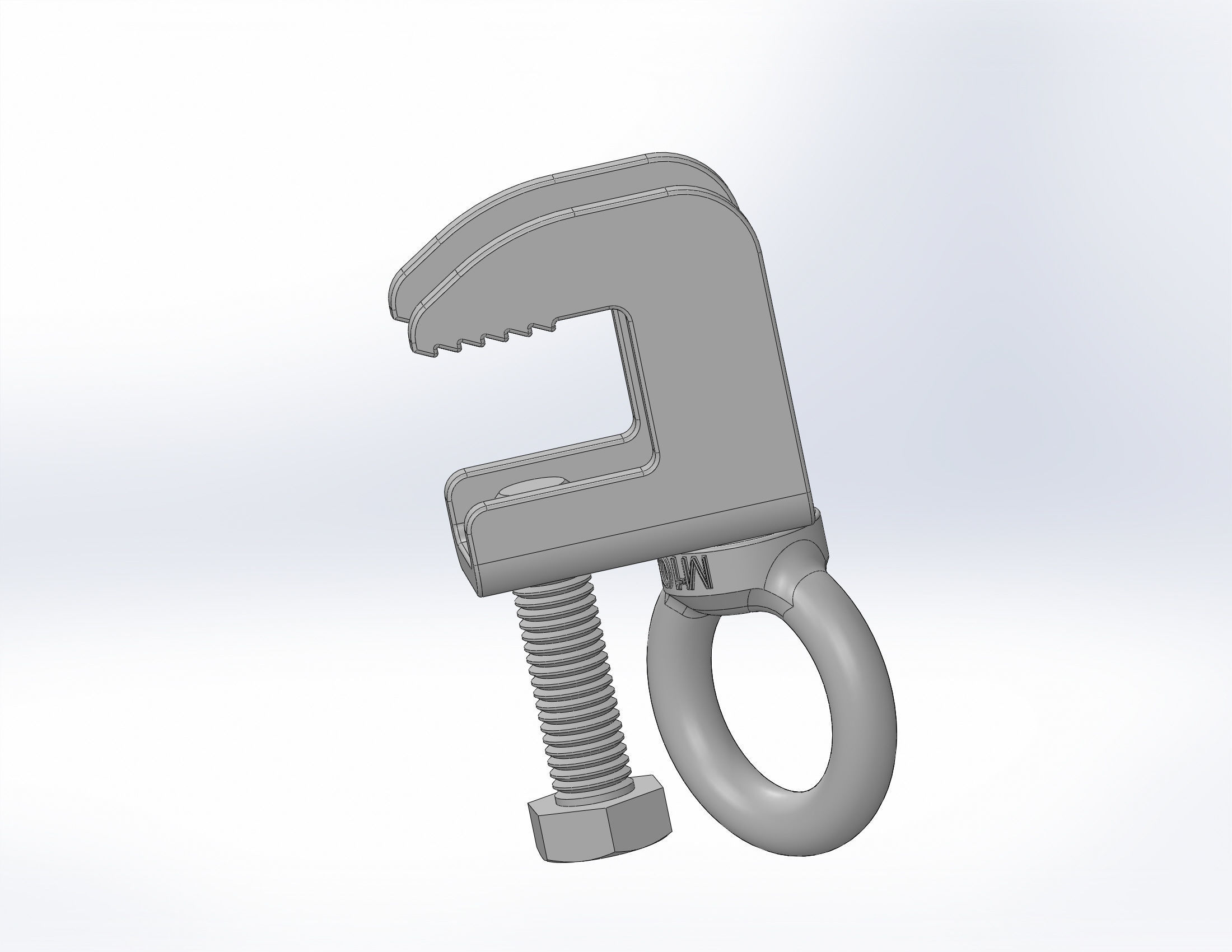 Beam clamp with eyebolt 3D model | CGTrader