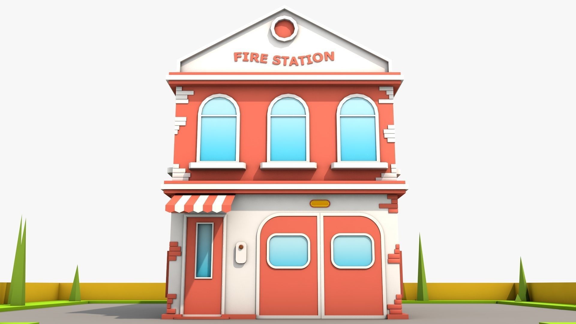 Fire Station 3D model | CGTrader
