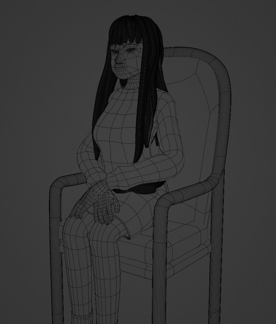 Tomie from Junji Ito 3D model rigged | CGTrader