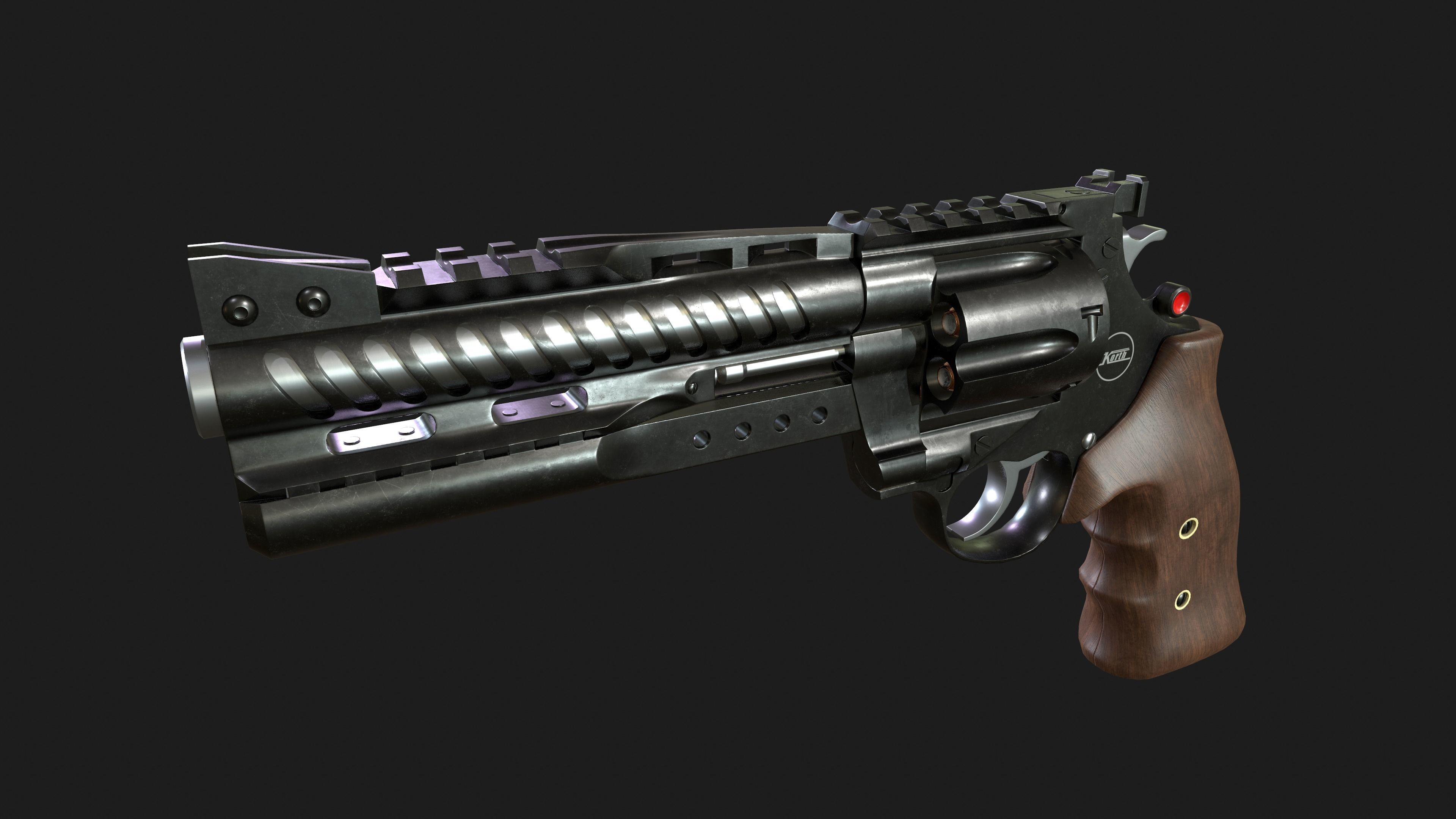 Korth NXR 44 Magnum Revolver 3D model | CGTrader