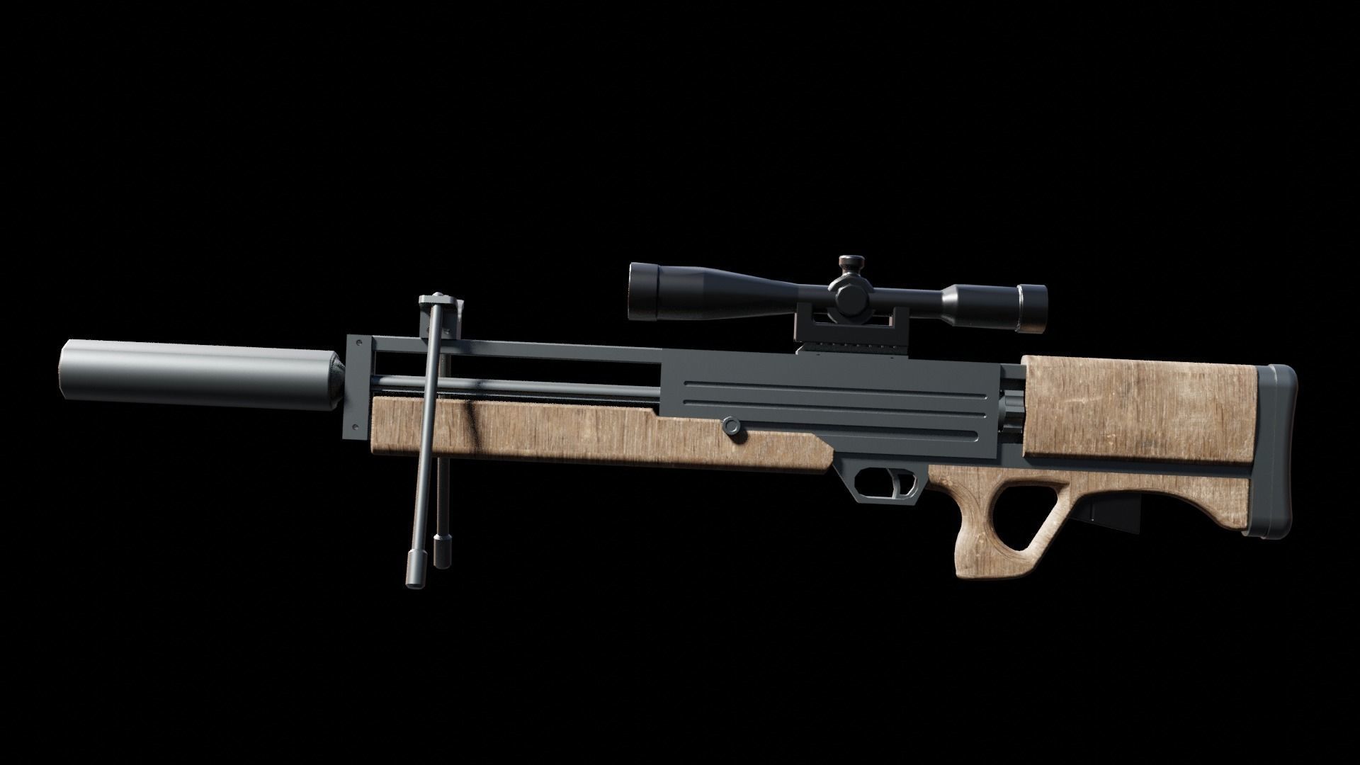 3D model Walther WA2000 VR / AR / low-poly rigged animated | CGTrader