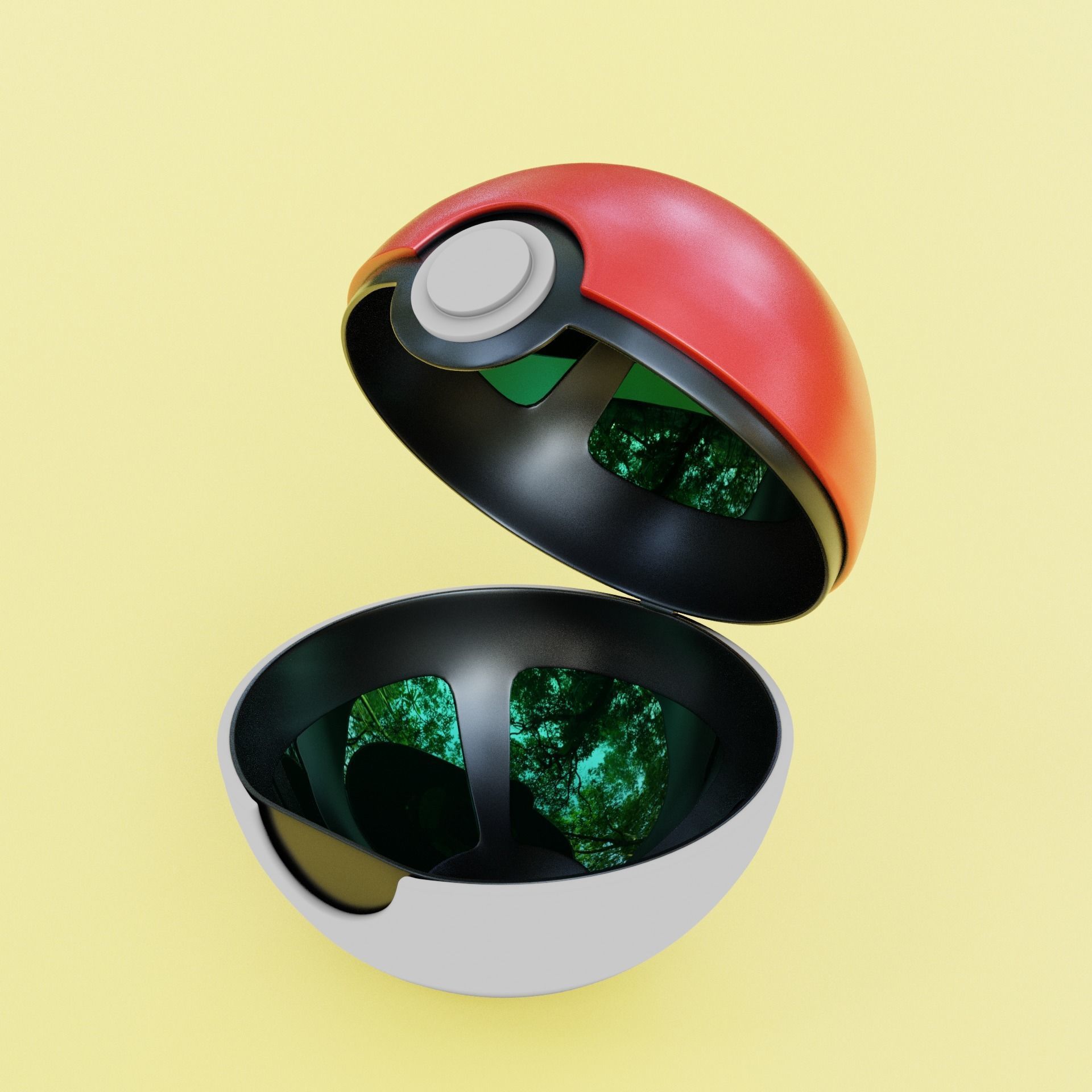 Pokeball pokemon ball free VR / AR / low-poly 3D model animated rigged ...