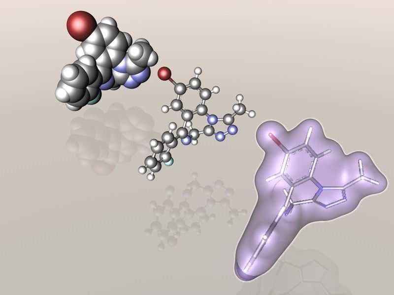 Flubromazolam molecule 3D model | CGTrader