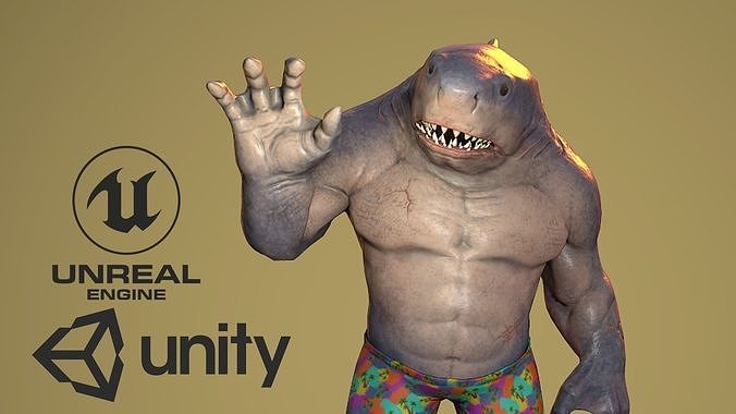 3D model Creature Shark VR / AR / low-poly rigged animated | CGTrader