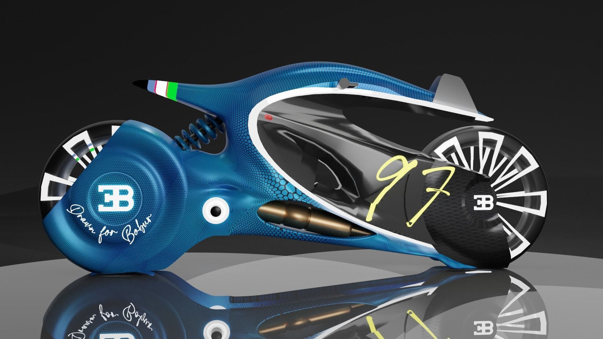 3D model Bugatti motorcycle VR / AR / low-poly | CGTrader