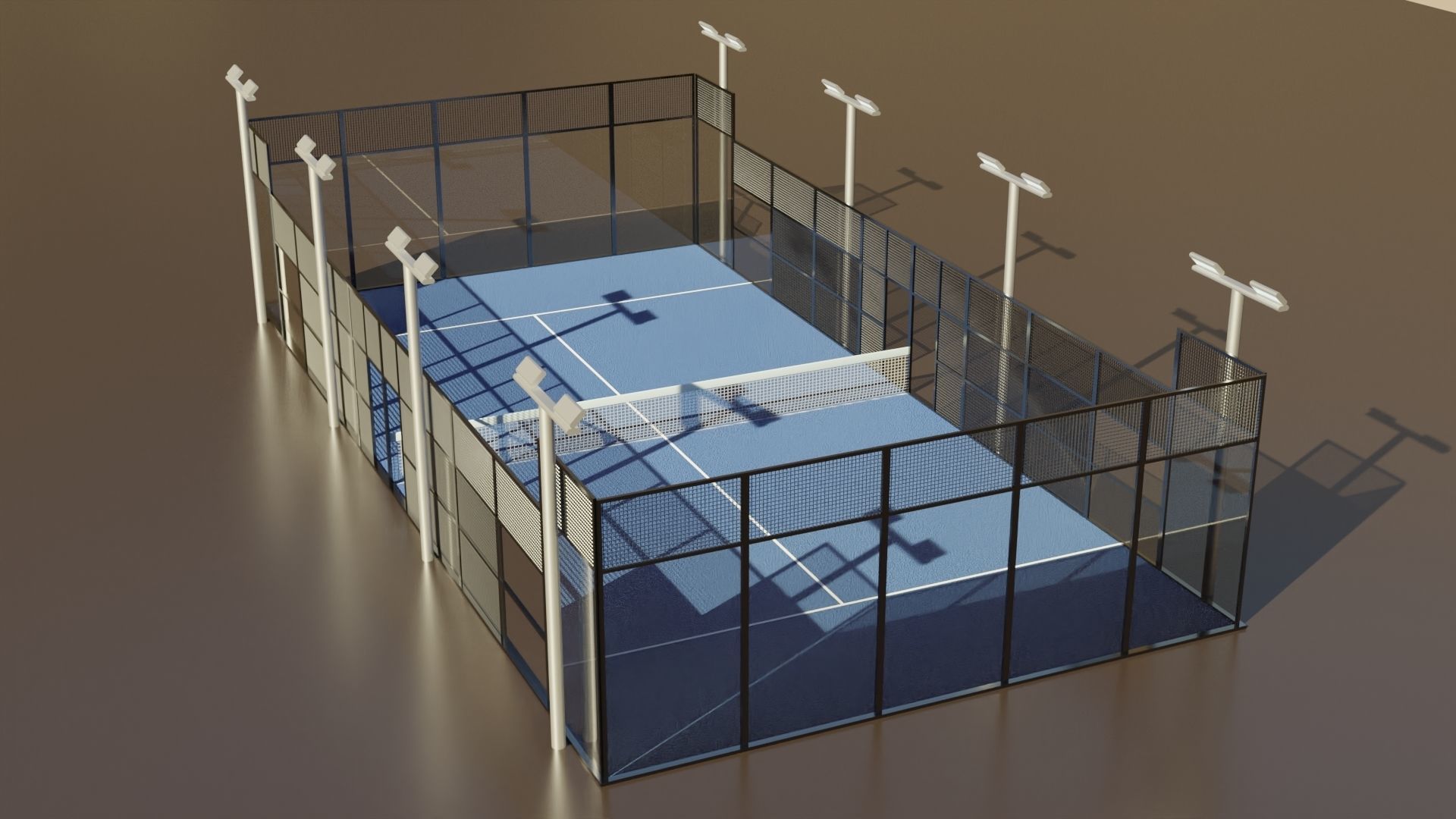 Padel court free 3D model | CGTrader